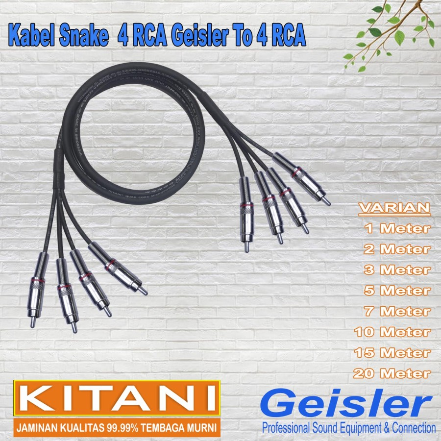 Jual Kabel Audio/kabel Snake 4 RCA Geisler To 4 RCA Geisler - Kitani 5p ...