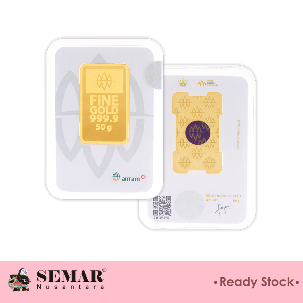Jual Logam Mulia Antam Press Emas Kita 50gram Emas Batangan Semar ...