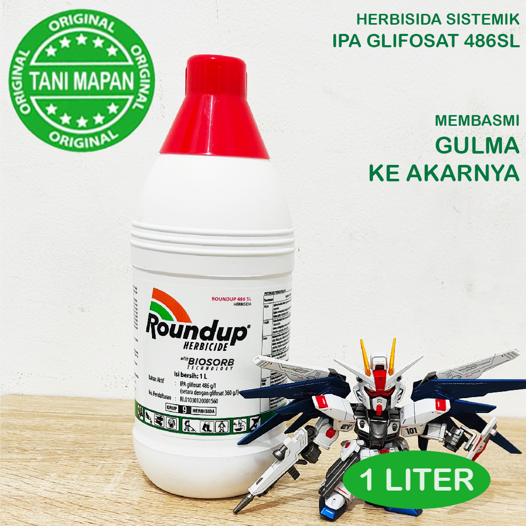 Jual ROUNDUP 486SL - 1 Liter (IPA Glifosat 486SL) Round Up Herbisida ...