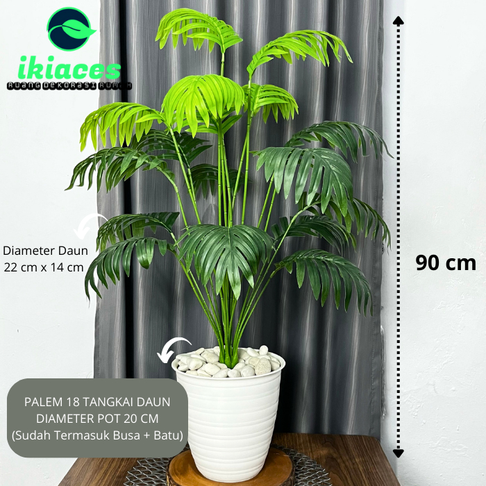Jual DAUN PALEM PLASTIK POHON PALEM 18 TANGKAI POHON ARTIFICIAL BUNGA ...