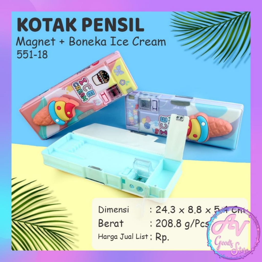 Jual Kotak Pensil Magnet Squishy 551 / Tempat Pensil Fancy Boneka ...