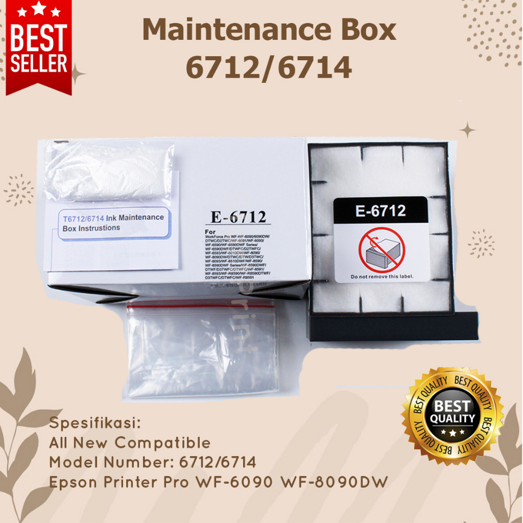 Jual Maintenance Box Compatible Epson 6712/6714 Printer Pro WF-6090 WF ...