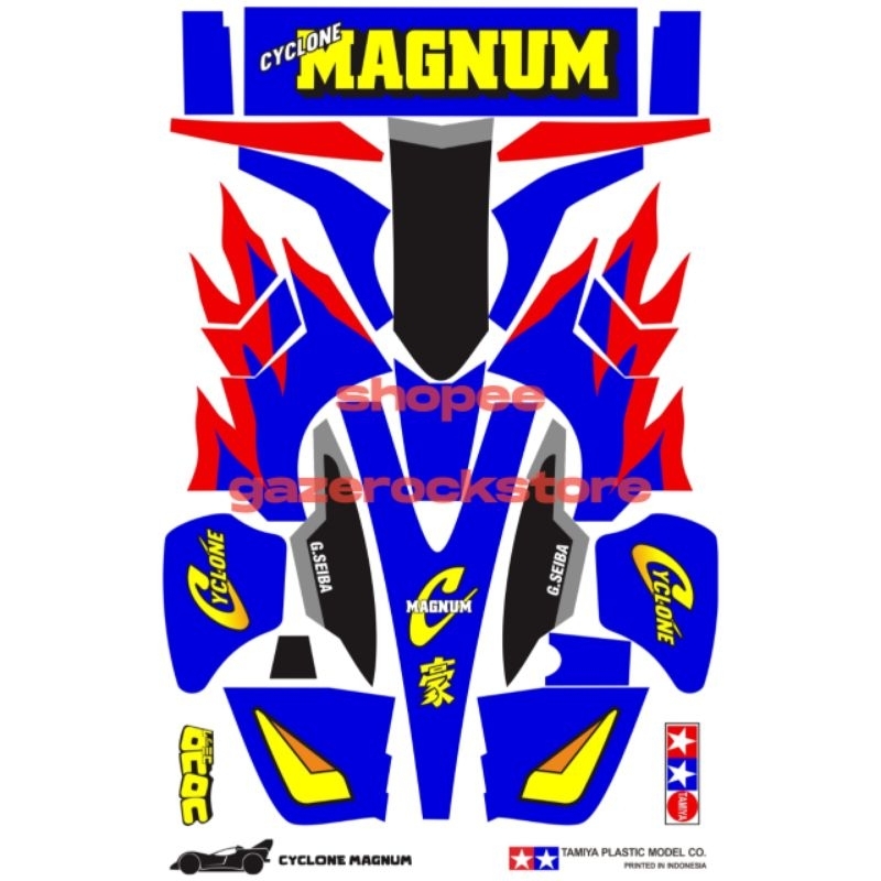 Jual Stiker Tamiya Cyclone Magnum Cutting Vinyl | Shopee Indonesia
