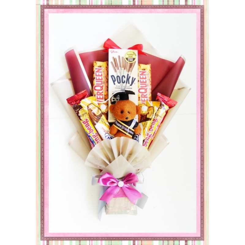 Jual Buket Snack Coklat dan Boneka Paket Wisuda/Buket Wisuda/Buket ...