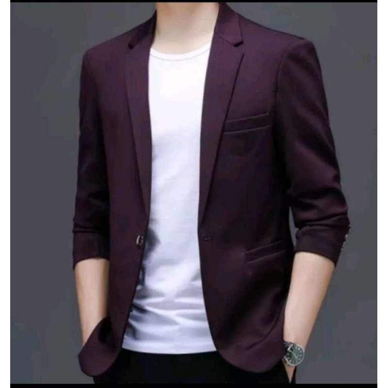 Jual Jas Pria Slimfit Casual /Blazer semi formal Pria/Jas blazer pria ...