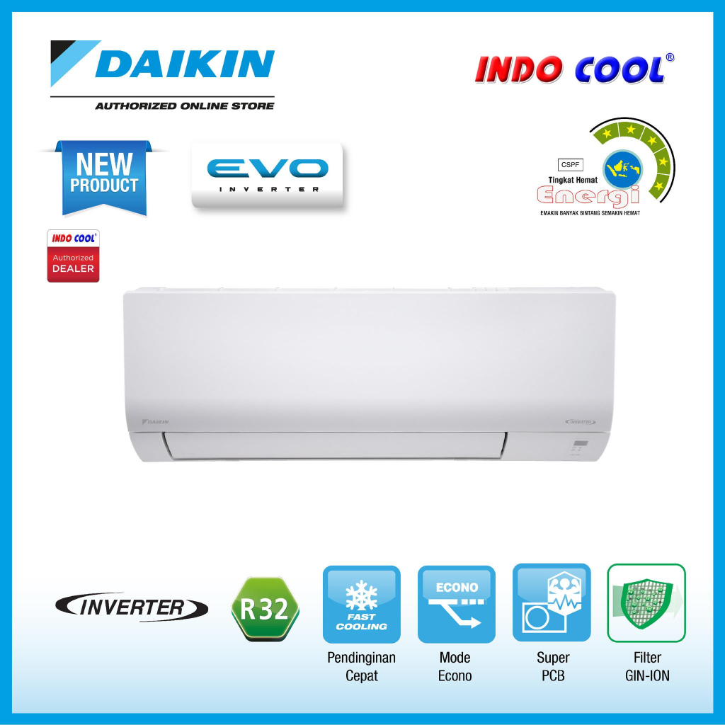 Jual AC DAIKIN EVO Inverter 1PK 1 PK FTKF25 | Shopee Indonesia