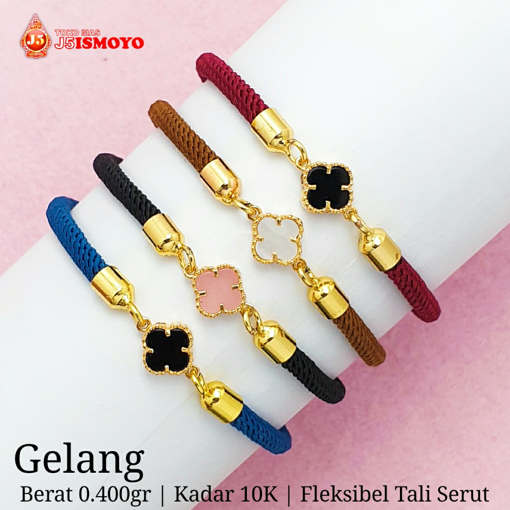Jual Gelang Emas Tali Jessie Clover J5 Ismoyo | Shopee Indonesia