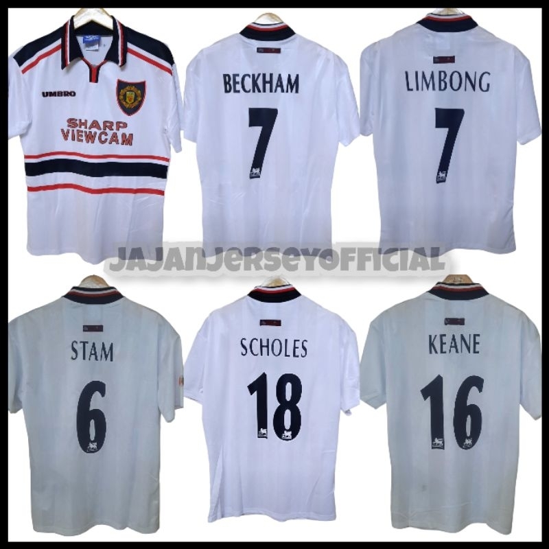 Jual Jersey club MU away retro 1997-1999 sponsor velvet grade ori ...