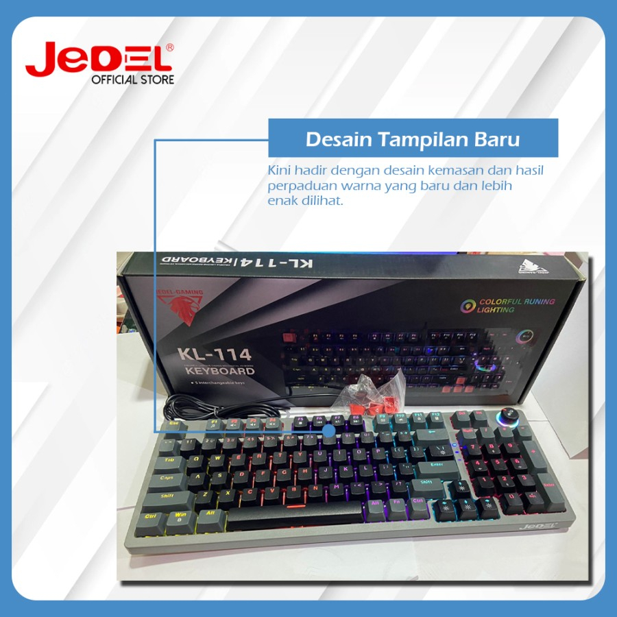Jual Keyboard Mechanical Jedel KL-114C | Shopee Indonesia