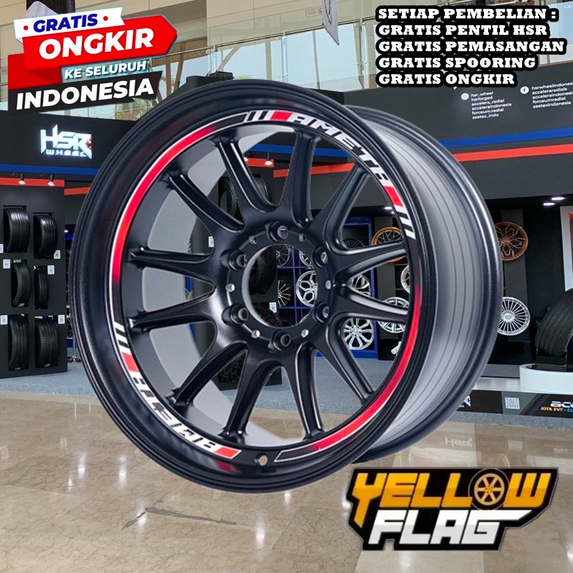 Jual velg mobil ring 18 racing HSR Ameth R18x9,5 6x139,7 et0 - pajero ...