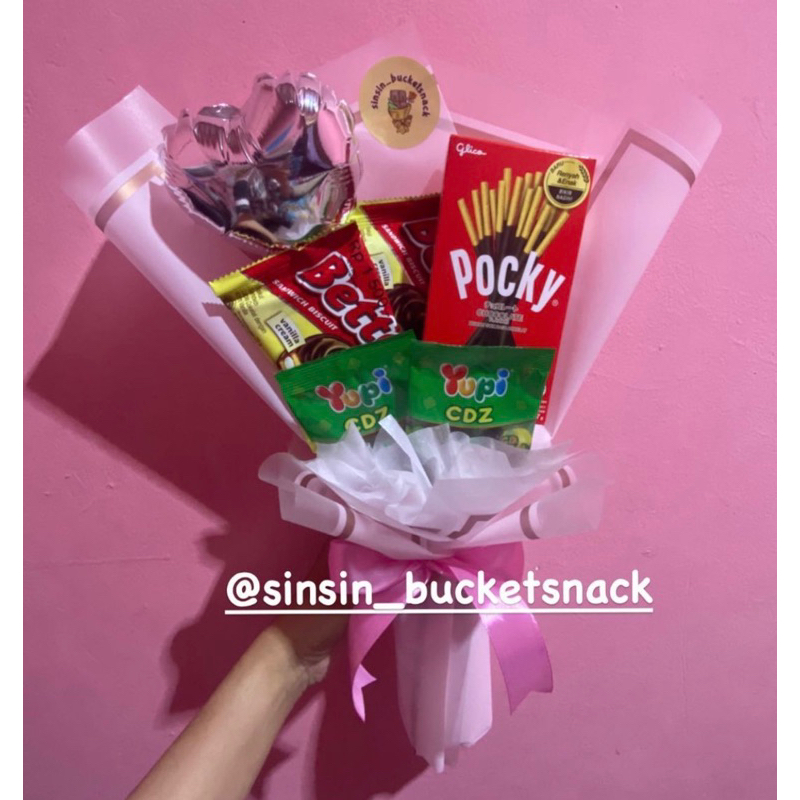 Jual FREE KARDUS Bucket Snack Pocky kecil Hadiah Wisuda bucket snack ...