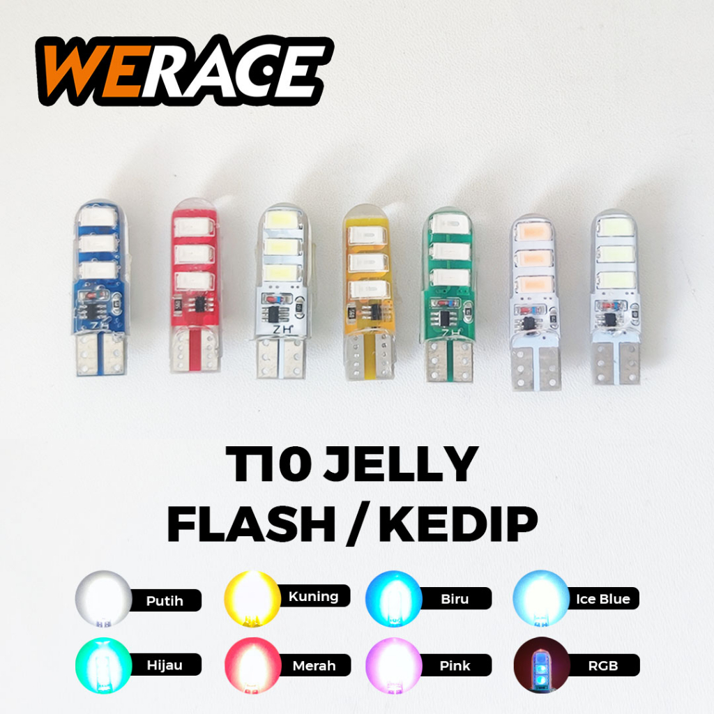 Jual WERACE Lampu LED Sen Senja Kota T10 Jelly 6 Mata Kedip / Flash ...