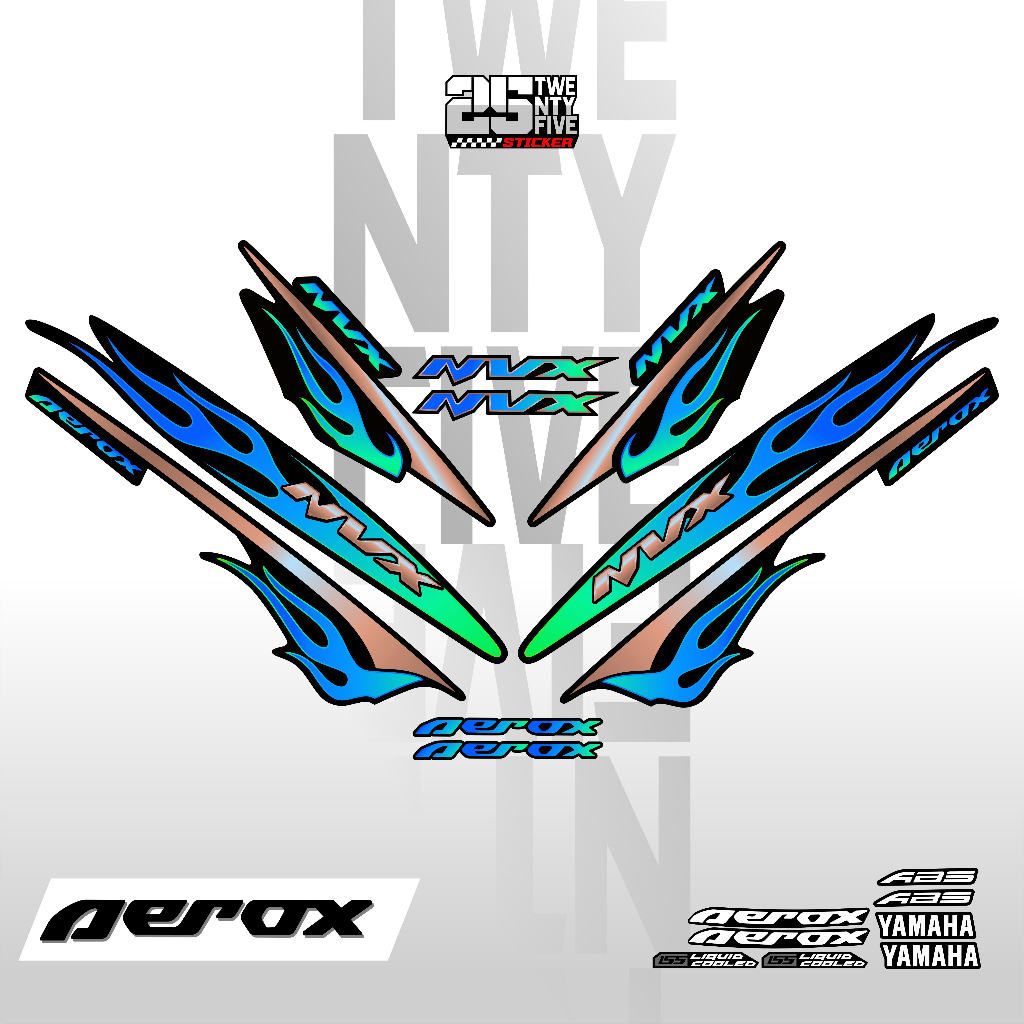 Jual STRIPING AEROX RASA MIO/AEROX 155 VVA/AEROX DASAR HITAM/MIO SPORTY ...