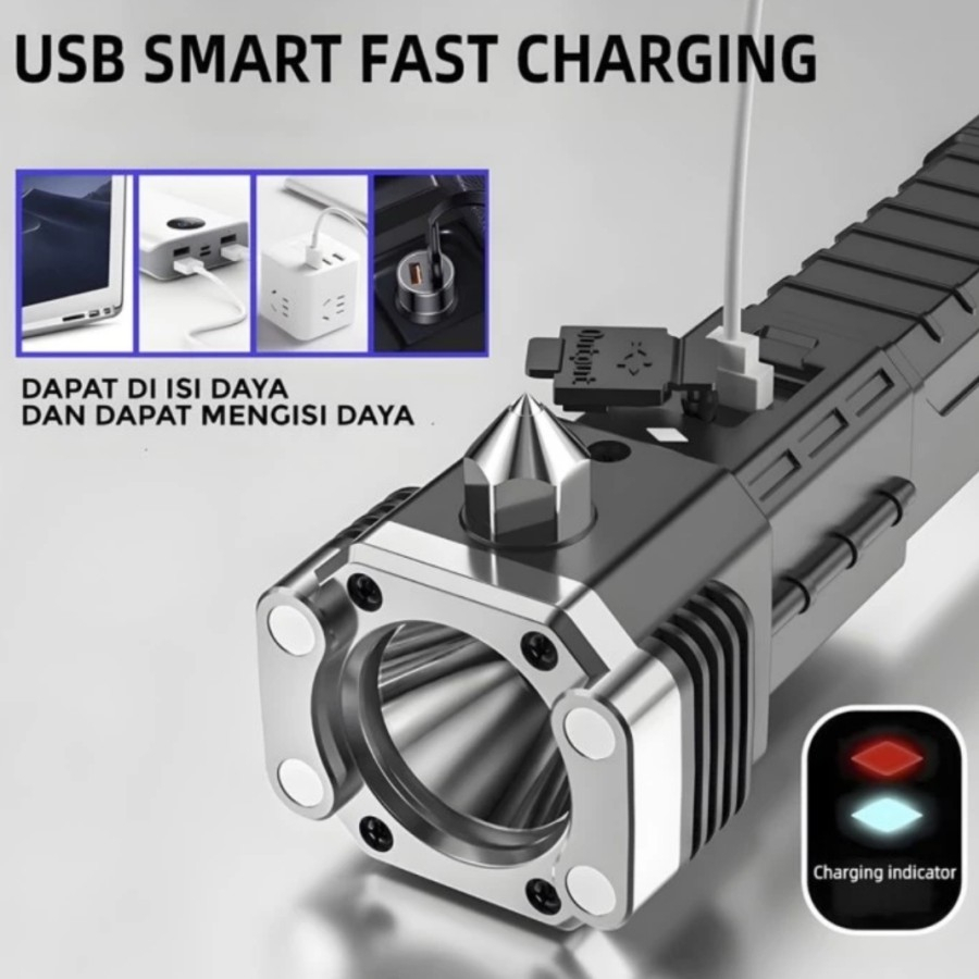 Jual ~ HM8 ~Senter LED Torch Multifungsi Senter Emergency Maghnet 4 ...