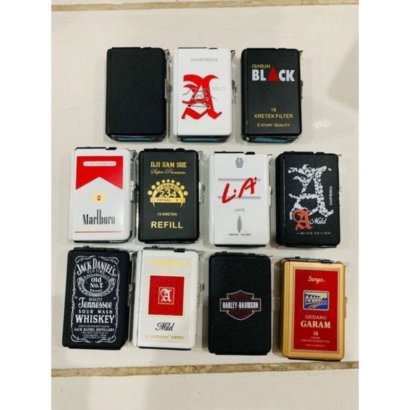 Jual Kotak Rokok Plus Korek Tempat Penyimpanan Roko Wadah Udud Lighter ...
