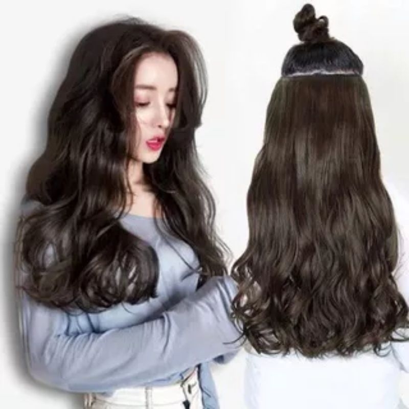 Jual Hair Clip Panjang Curly Wavy Halus Hairclip pemanjang rambut ...