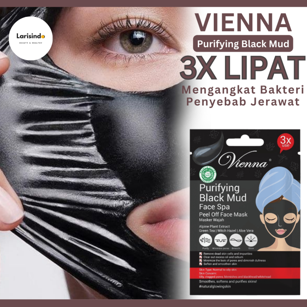 Jual 𝐕𝐈𝐄𝐍𝐍𝐀 𝐅𝐚𝐜𝐞 𝐒𝐩𝐚 𝐏𝐞𝐞𝐥 𝐎𝐟𝐟 𝐌𝐚𝐬𝐤 𝐏𝐮𝐫𝐢𝐟𝐲𝐢𝐧𝐠 𝐁𝐥𝐚𝐜𝐤 𝐌𝐮𝐝 15ml Sachet ...