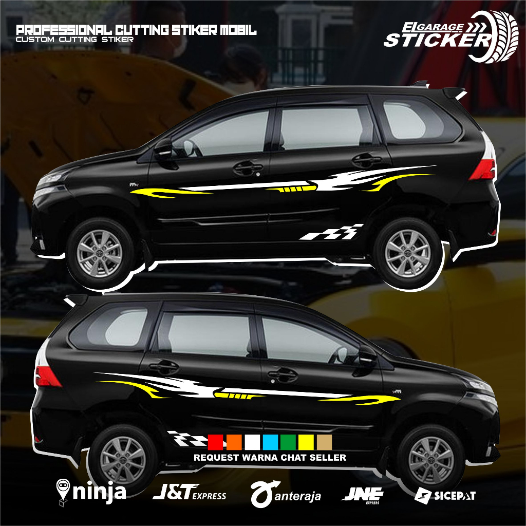 Jual Stiker mobil toyota avanza cutting stiker striping body samping ...