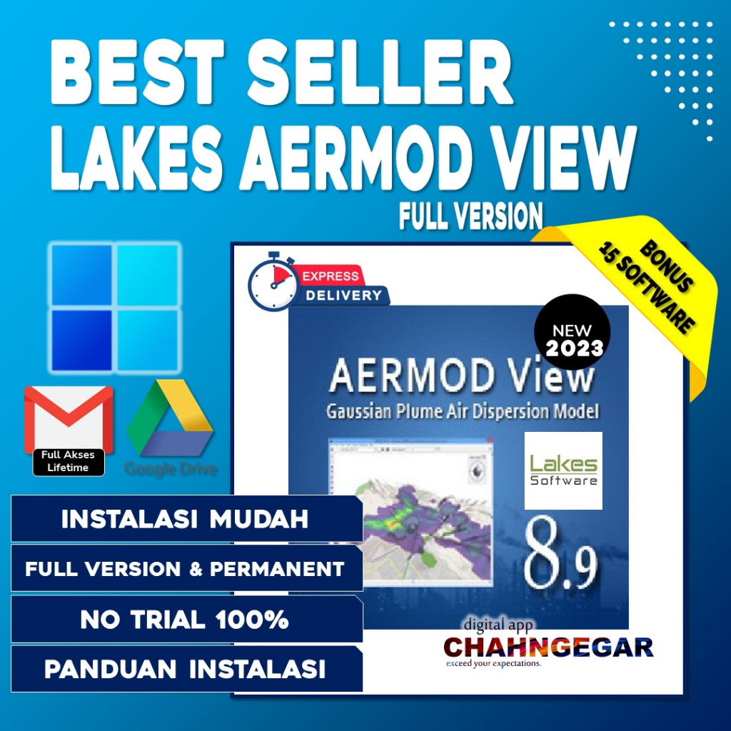 Jual Lakes Environmental AERMOD View 8.9. Software Lakes Aermod View Full Version Lifetime ...