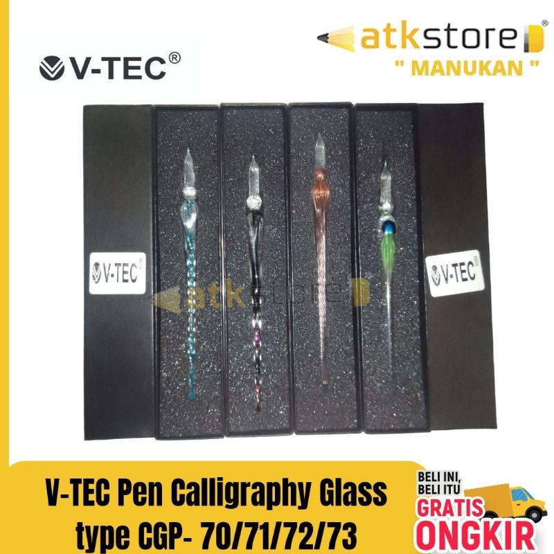 Jual V-tec Calligraphy Glass Pen GCP 70 71 72 73 || Pena Celup Kaca ...