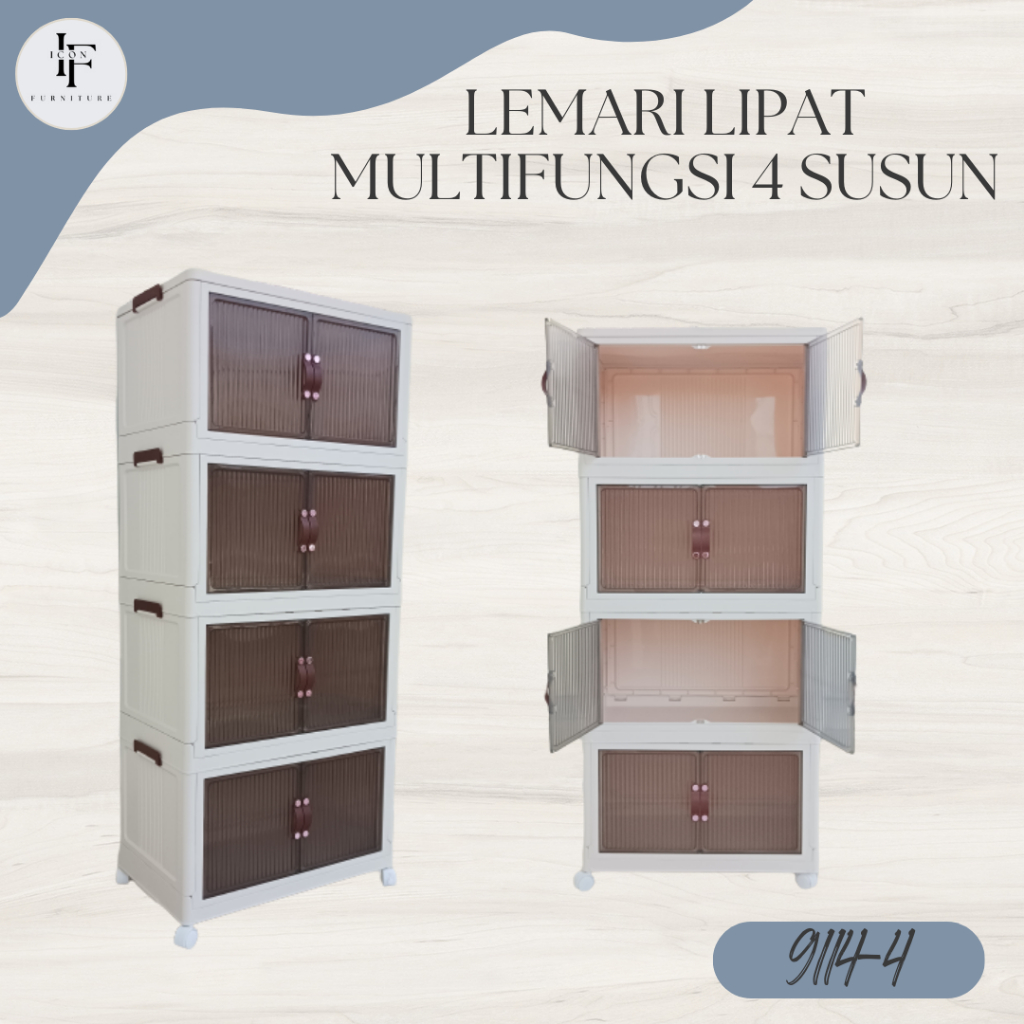Jual 9114-4 | Lemari Lipat Multifungsi 4 Susun Full Rak | Lemari Import ...