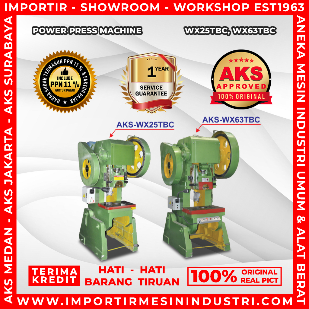 Jual Mesin Pon Press 25 Ton Bench Press Stamping Machine AKS - WX ...