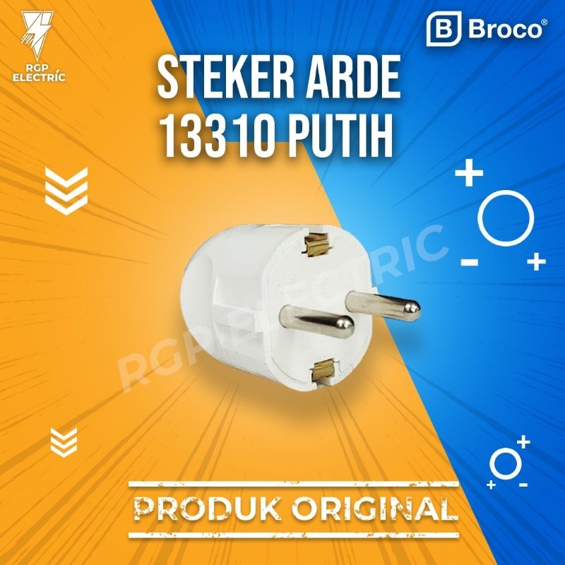 Jual Steker Arde Broco 13310 / Kepala Colokan Putih Merk Broco | Shopee ...