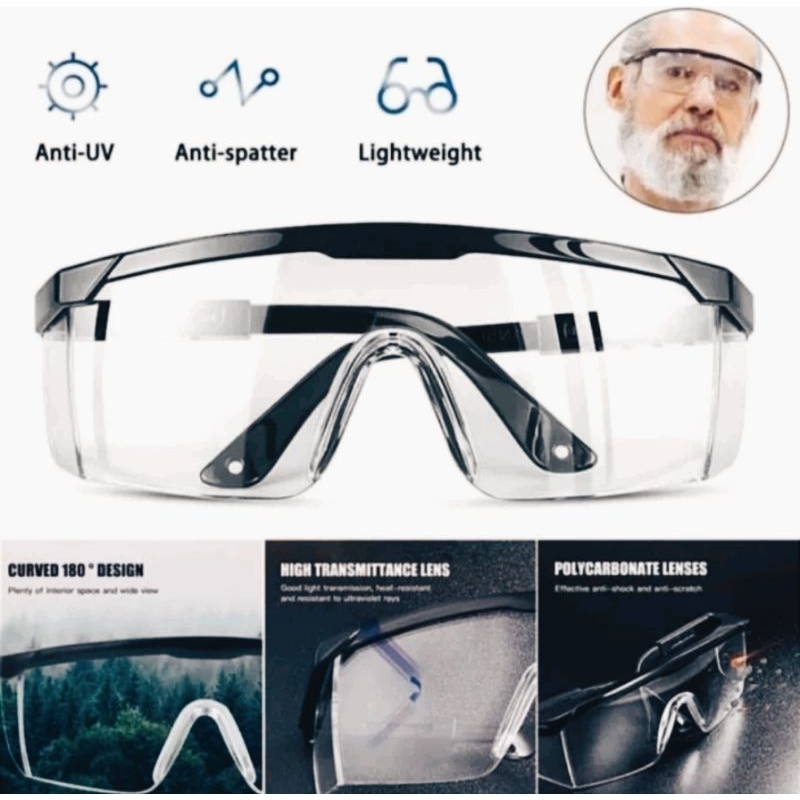Jual Kacamata Safety Glass Google Laboratorium Gerinda APD | Shopee ...