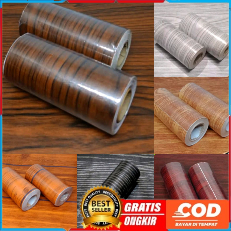 Jual Border List Wallpaper Motif Kayu 9cm x 9m Sticker List Border ...