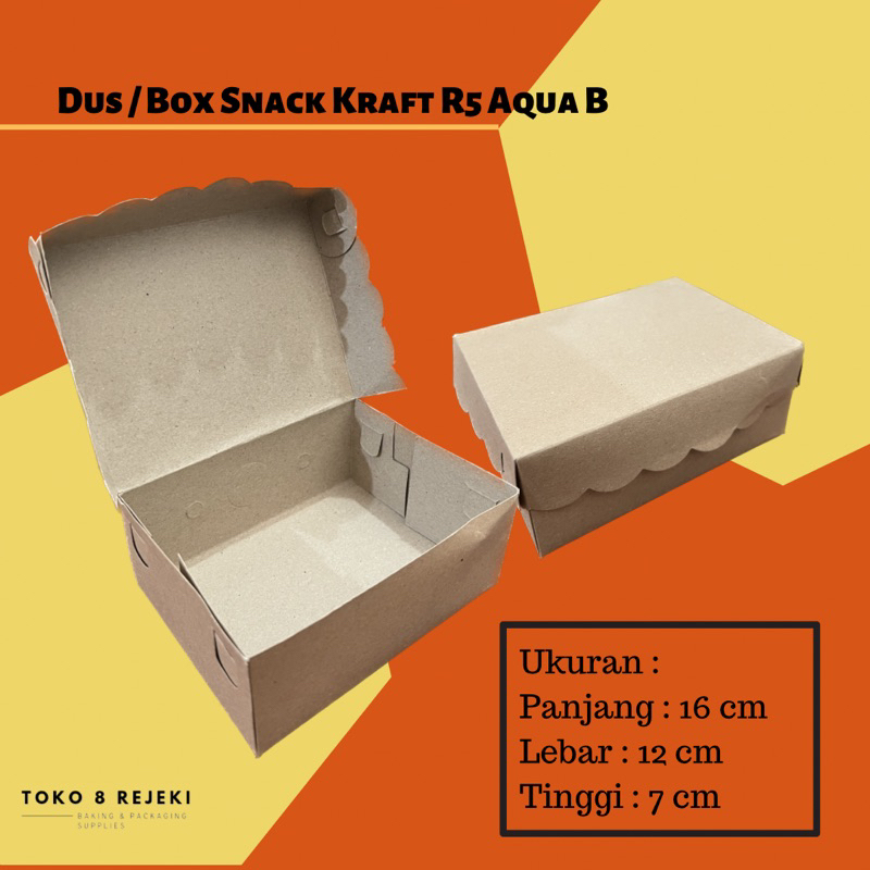 Jual DUS SNACK/KUE BOX SNACK KRAFT AQUA B 100 pcs | Shopee Indonesia
