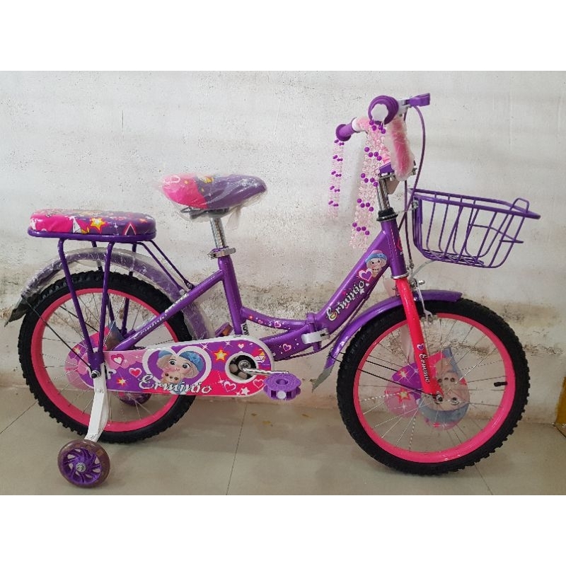 Jual Sepeda Anak Sepeda Lipat 18 inch ERMINIO ( WARNA UNGU / PURPLE ...