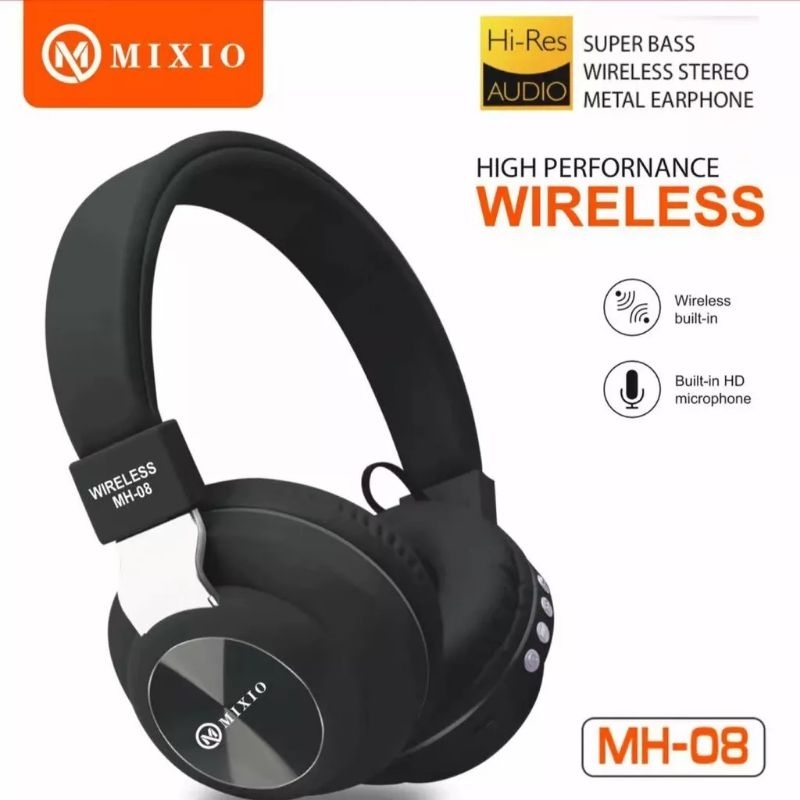Jual MIXIO Headset bluetooth mh-08 headphone bluetooth wireless ...