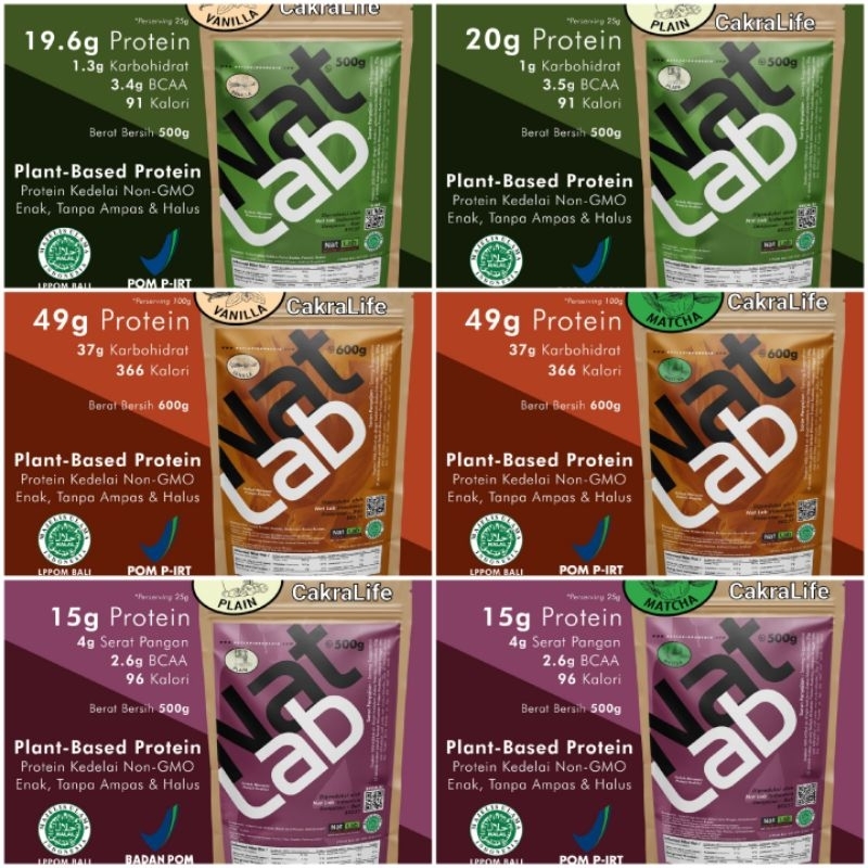 Jual Natlab soy protein kedelai all variant ORIGINAL 500gram HALAL ...