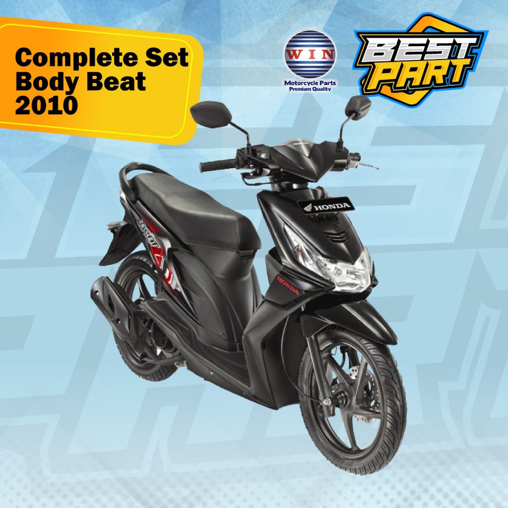 Jual COMPLETE SET BODY BEAT 10 KARBU HITAM MERK WIN | Shopee Indonesia