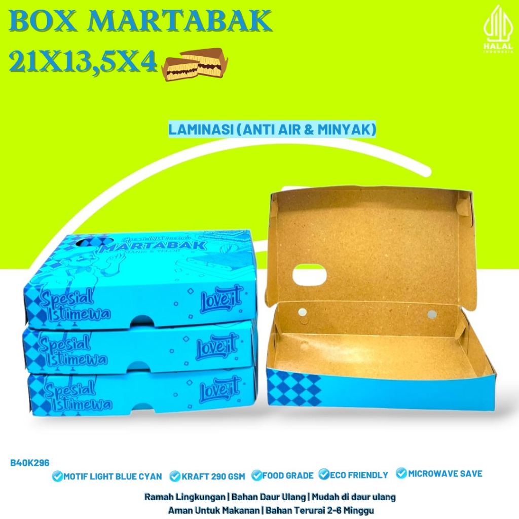 Jual Dus Martabak Laminasi / Kardus Martabak Motif / Box Dus Martabak ...