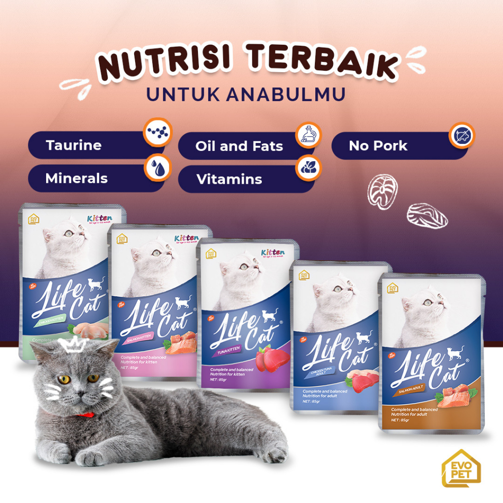 Jual life cat sachet adult all varian rasa 80gr | Shopee Indonesia