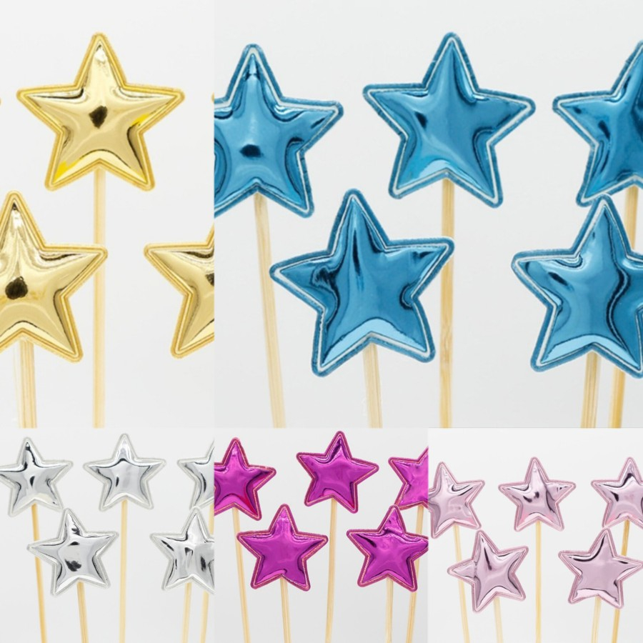 Jual * MKA * TUSUKAN PAJANGAN KUE BENTUK LOVE , BINTANG DAN MAHKOTA / TUSUKAN TOPPER CAKE ...