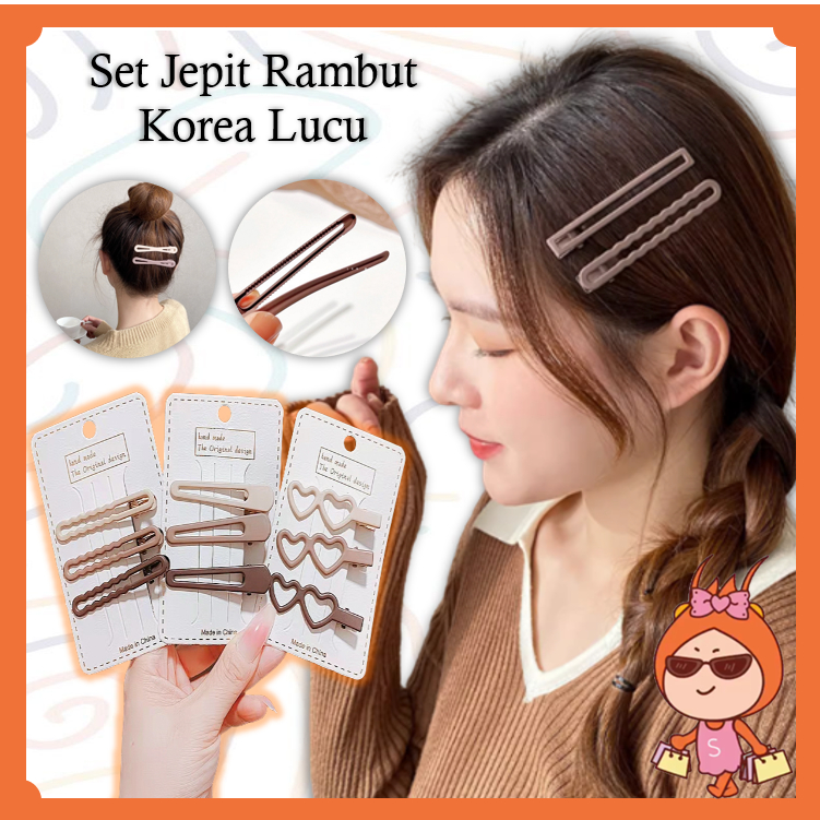 Jual Reseller Welcome - F5802 Set Jepit Rambut Wanita Korea Lucu ...