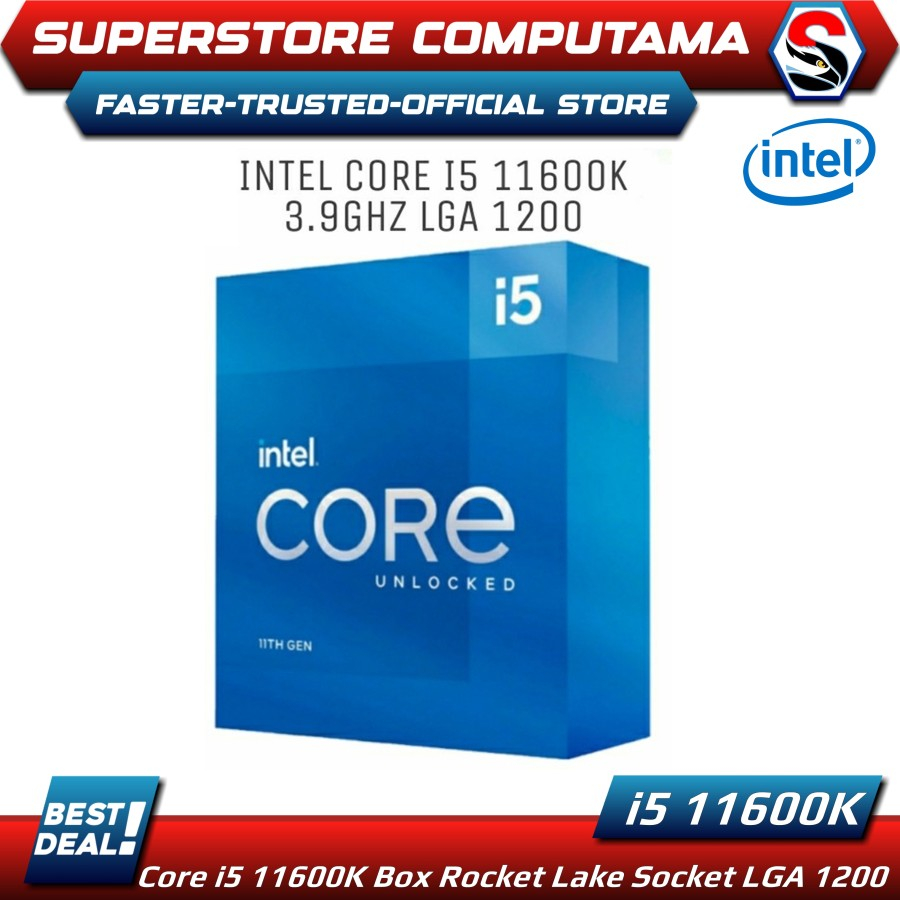 Jual Processor Intel Core i5 11600K Box Rocket Lake Socket LGA 1200 ...