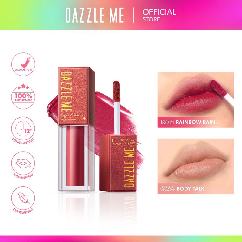 Jual DAZZLE ME MOUSSE LIP CREAM - LIPCREAM SILKY LIPSTICK MOISTURIZING ...
