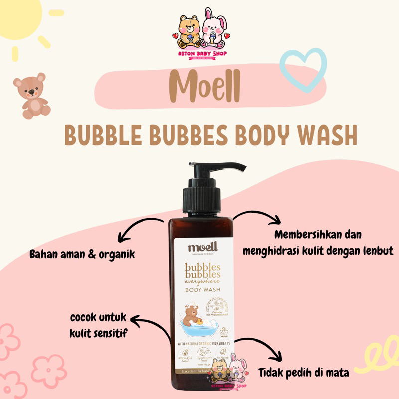 Jual Moell Bubbles Bubbles Everywhere Body Wash 185 ml - Sabun Mandi ...