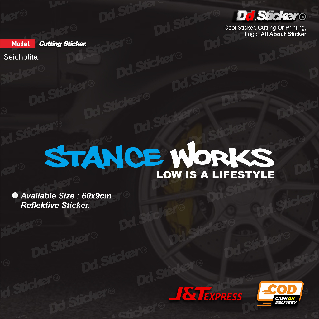 Jual STICKER STANCE WORKS LOGO | Cutting Sticker | Shopee Indonesia
