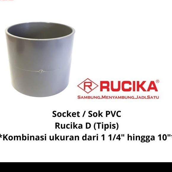 Jual Sok Socket PVC Rucika 4" inch - D (Tipis) | Shopee Indonesia