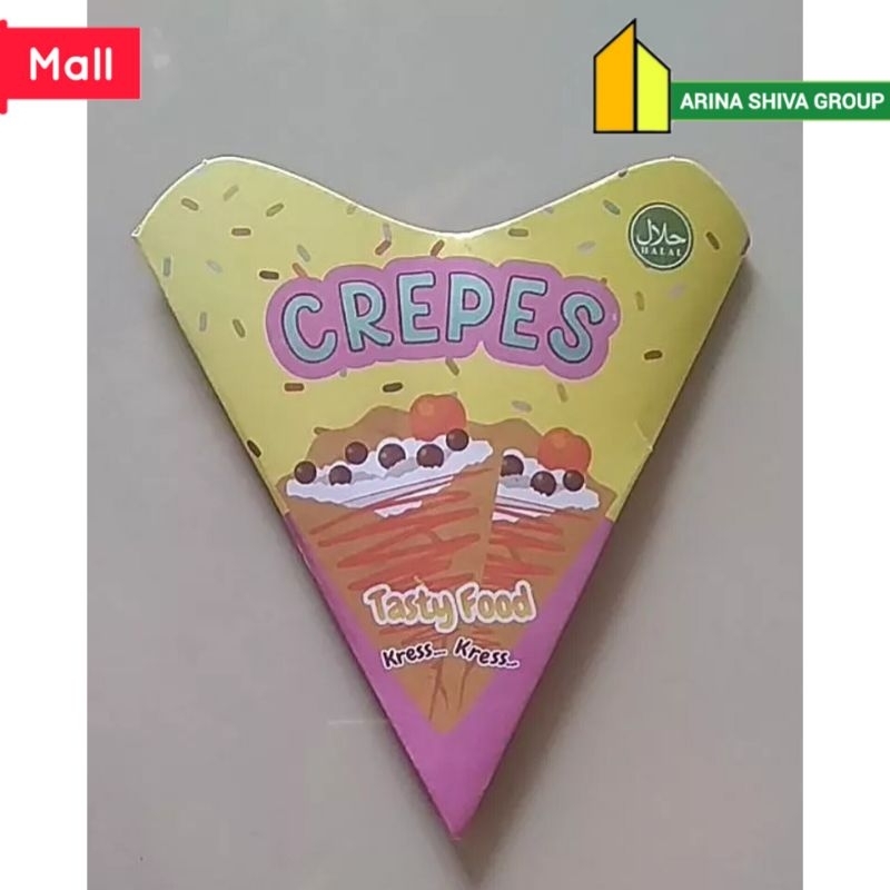 Jual 100 LEMBAR KEMASAN CREPES 3D PAPER CRAFT | KERTAS LEKER CRISPY ...
