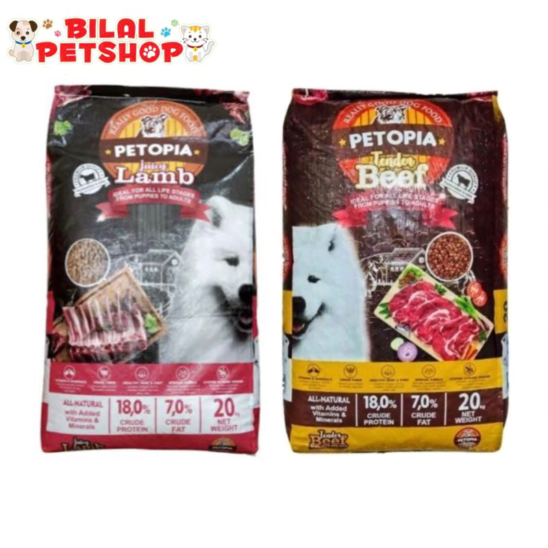 Jual Petopia Dogfood BEEF/LAMB 20kg All life Stages | Shopee Indonesia