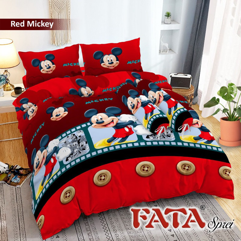 Jual FATA - Bed Cover Set Mickey Mouse Ukuran King 180x200 / Queen ...