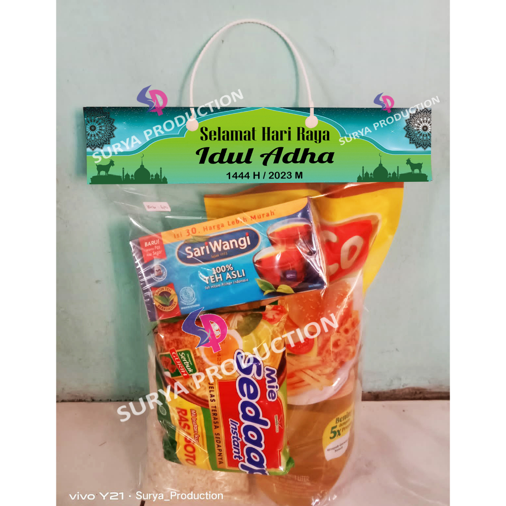 Jual (ISI 6) TAS PLASTIK SEMBAKO IDUL ADHA / TAS PLASTIK ISI DAGING ...