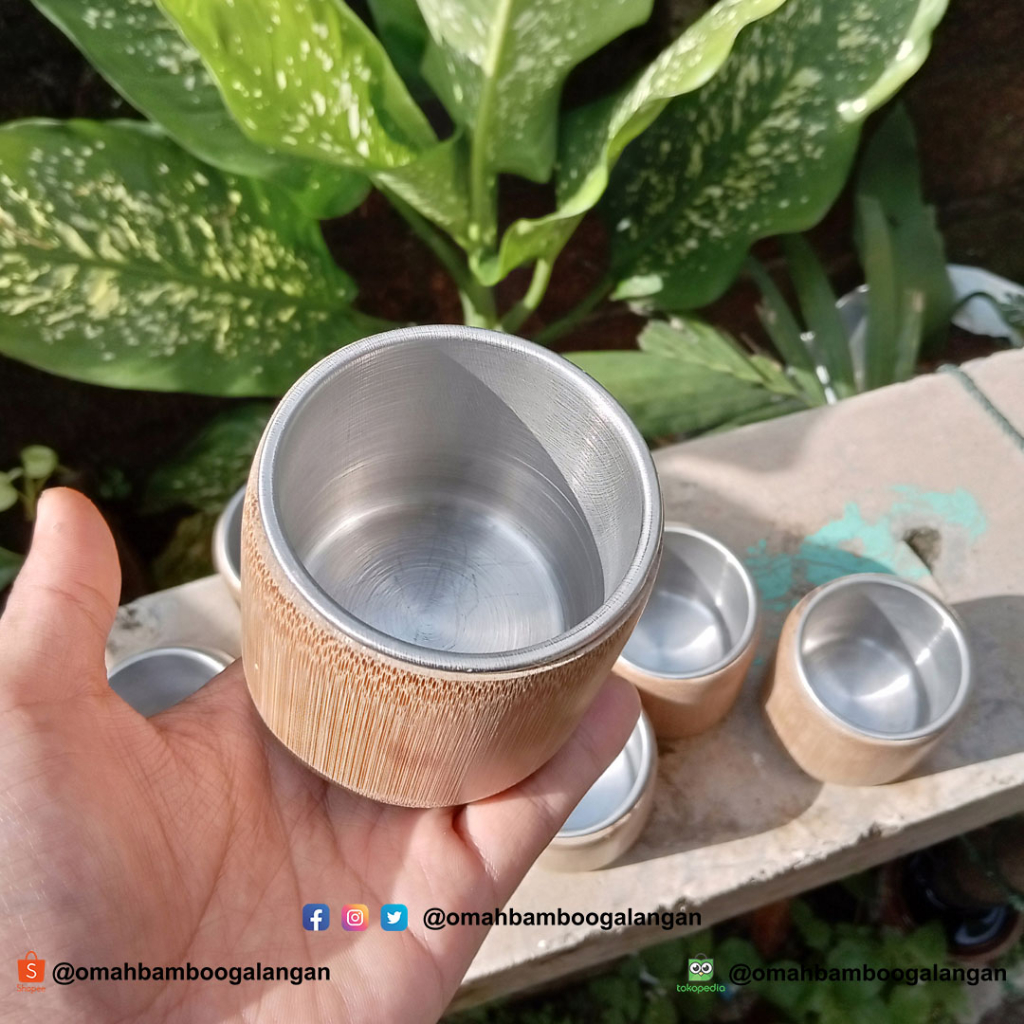 Jual Souvenir Gelas Bambu Daleman Stainless Souvenir Cangkir Bambu ...