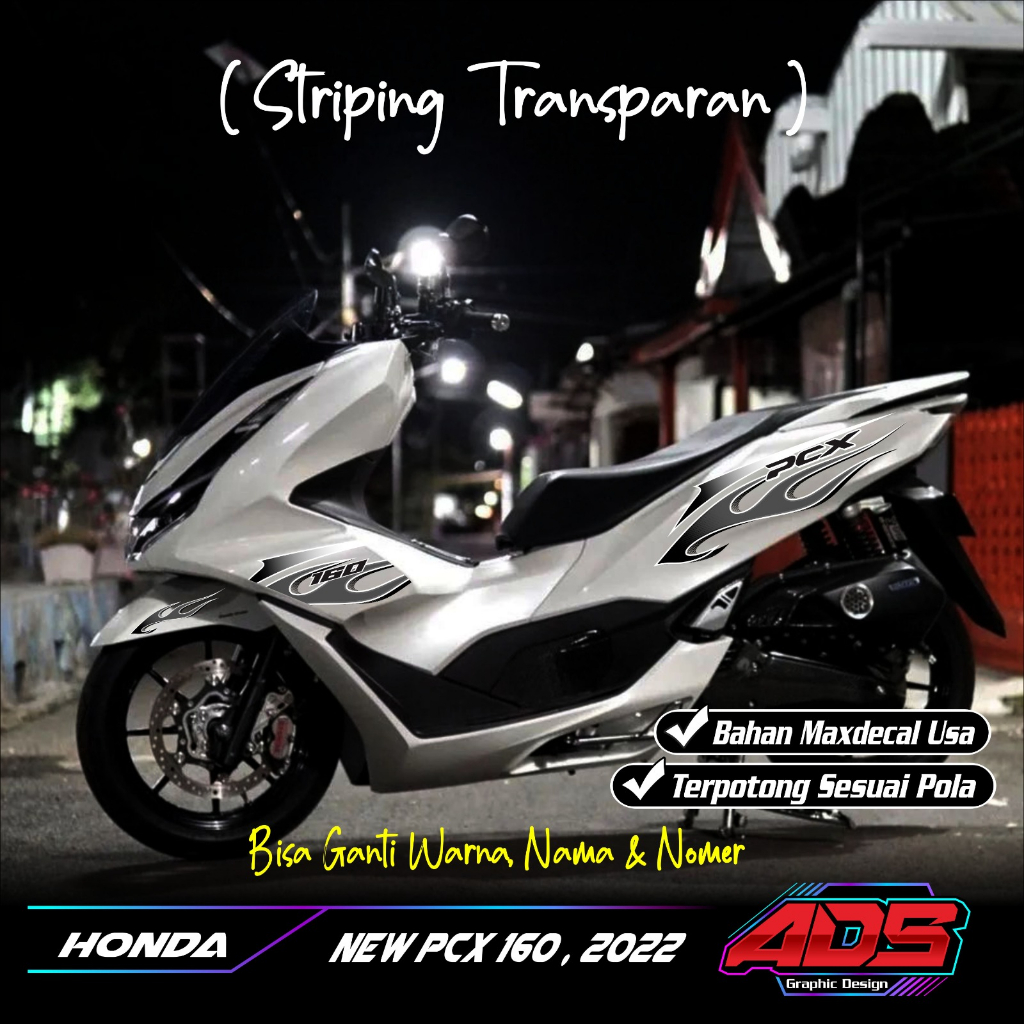 Jual STRIPING NEW PCX 160-STRIPING FIRE NEW PCX 160 2020 TRANSPARAN UV ...