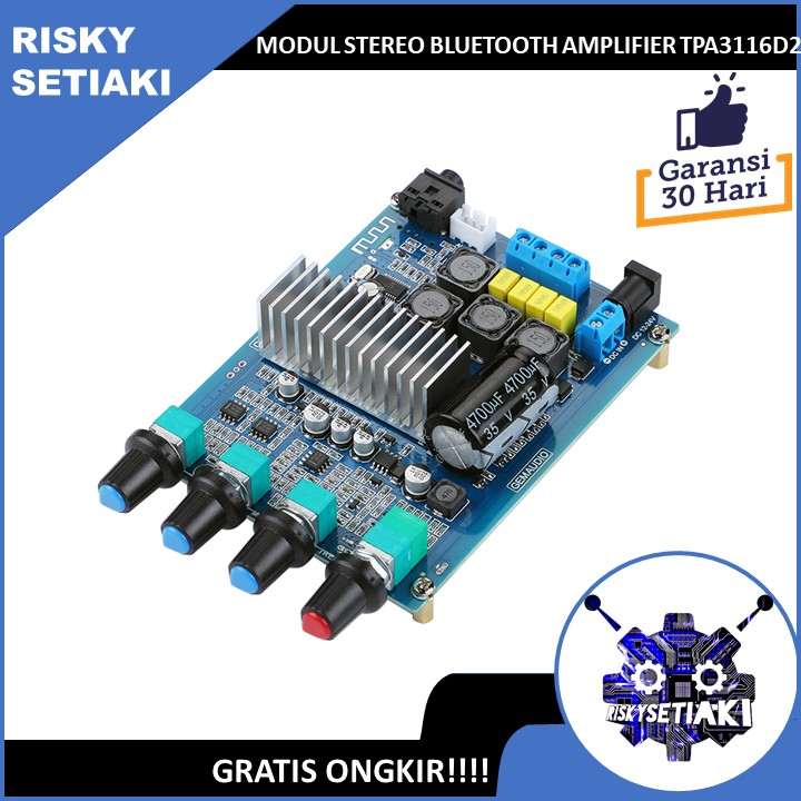 Jual MODUL STEREO BLUETOOTH AMPLIFIER TPA3116D2 BASS MID TREBLE CONTROL ...